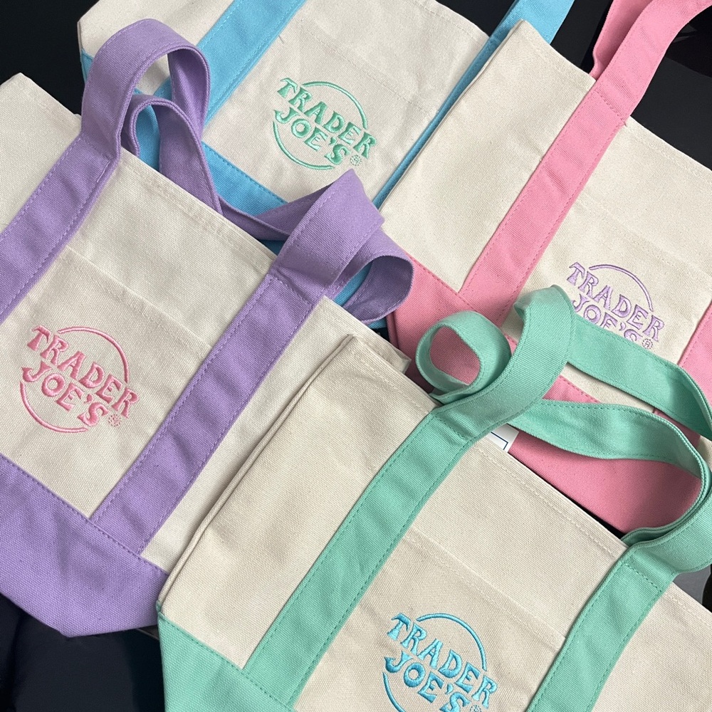 Trader Joe's Canvas Tote Mini Bags Set - Gem